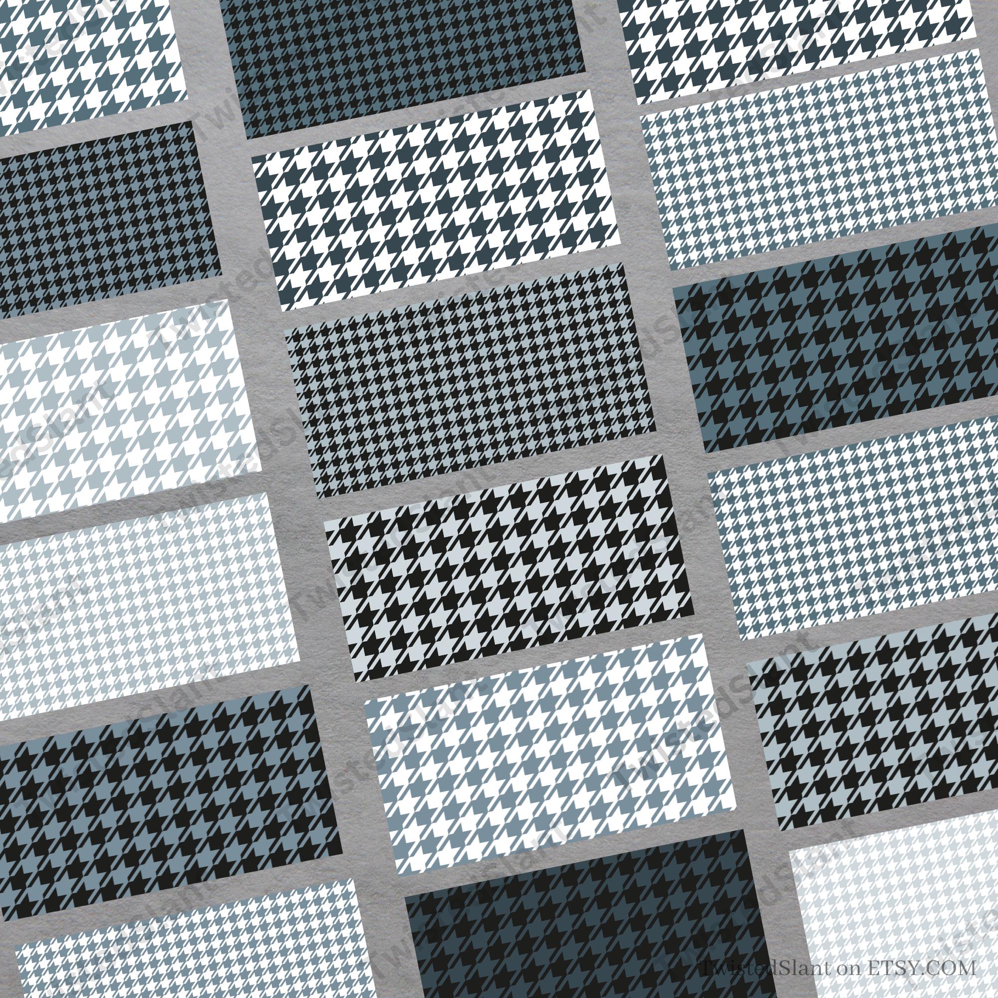 Houndstooth Digital Paper | INSTANT DOWNLOAD | Houndstooth Pattern ...