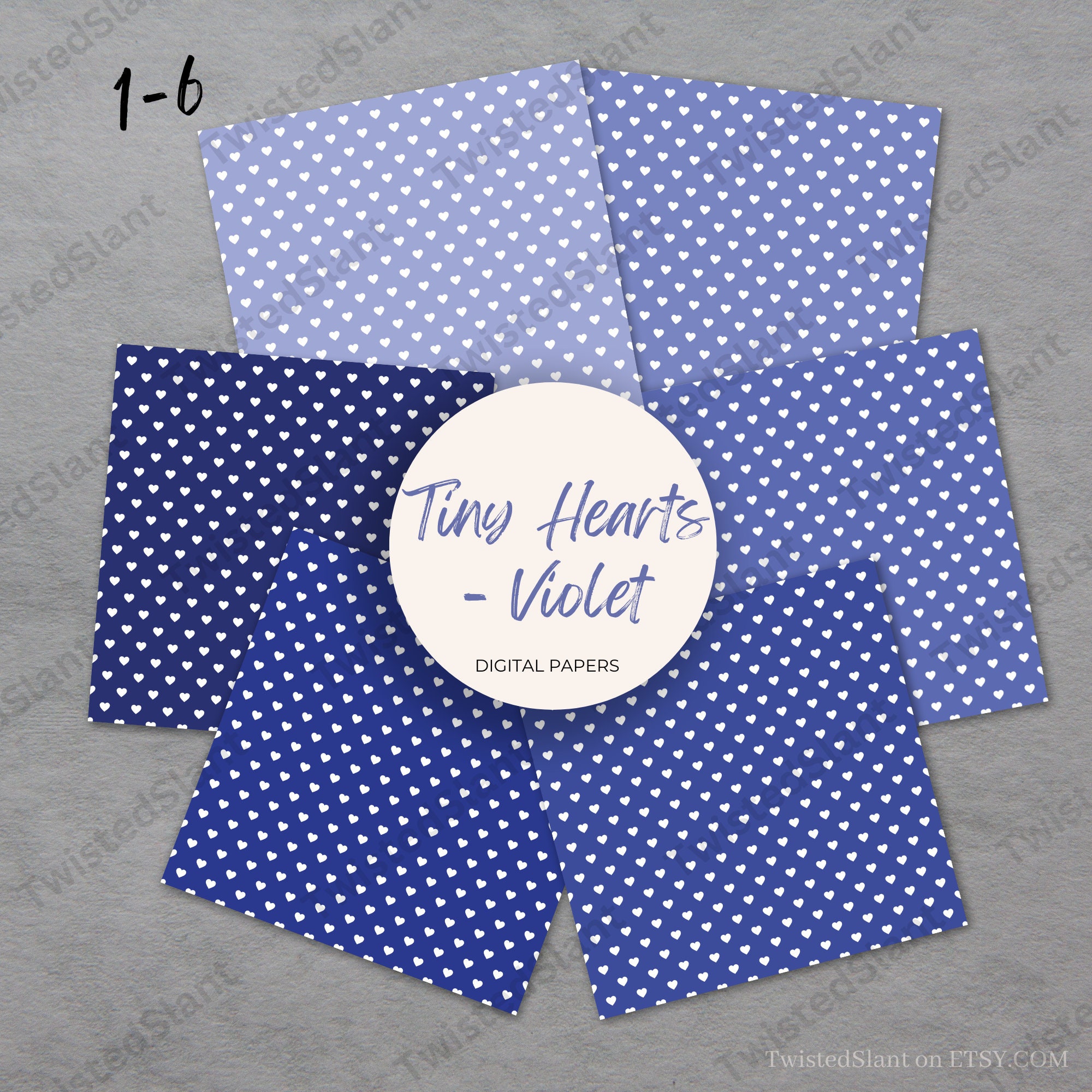 Tiny Hearts Digital Paper | INSTANT DOWNLOAD | Heart Background ...
