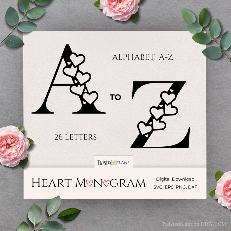 Heart Font Svg - Etsy