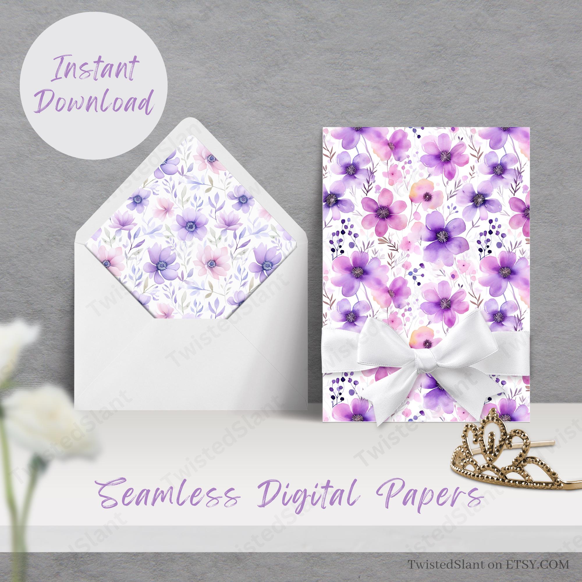 Spring Floral Medley Digital Paper | INSTANT DOWNLOAD | Watercolor ...