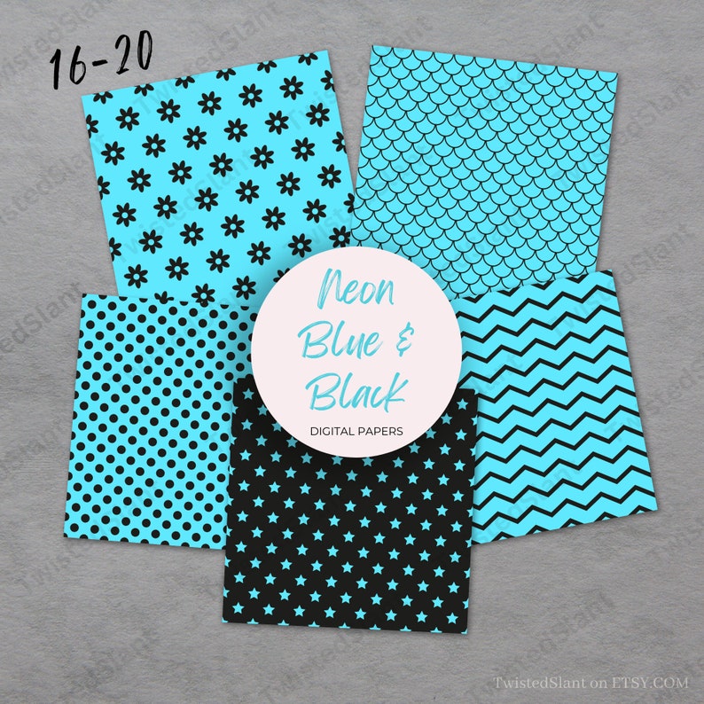 Neon Digital Papers | INSTANT DOWNLOAD | Seamless Geometric | Pattern ...