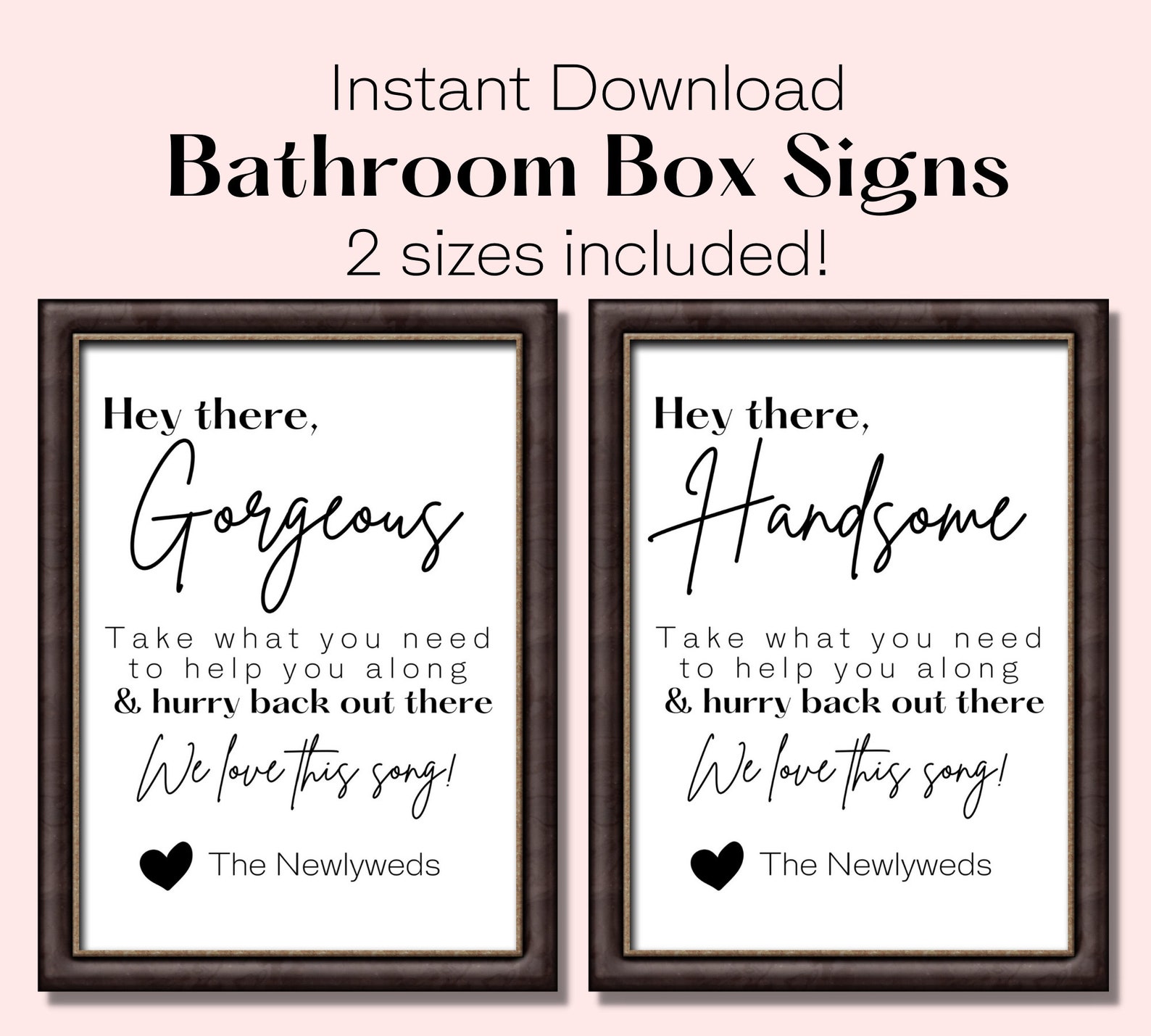 Wedding Bathroom Signs - Mens and Womens - Etsy