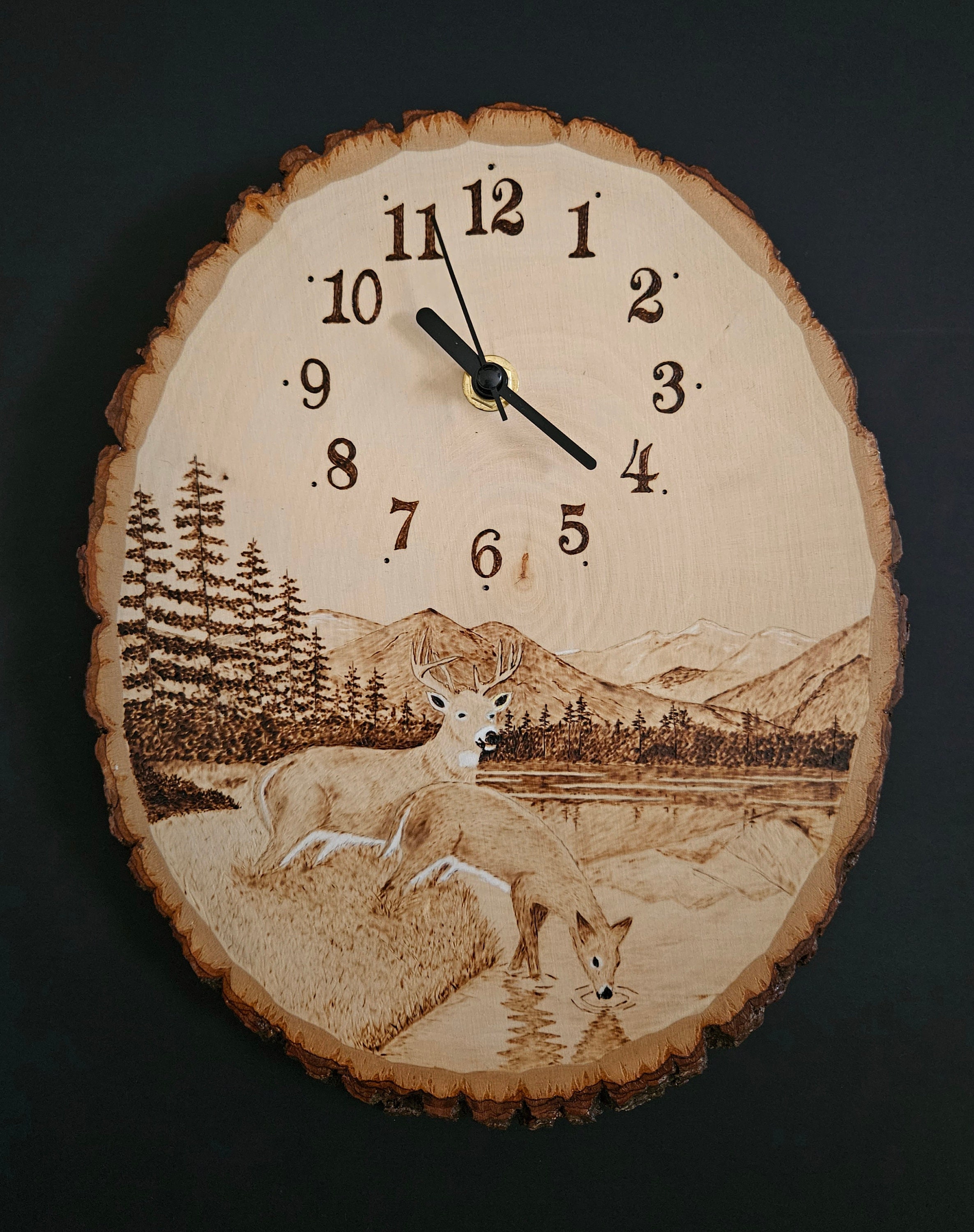 Wood Clock, Wood Art, Pyrography Art, Wood Burning - Etsy