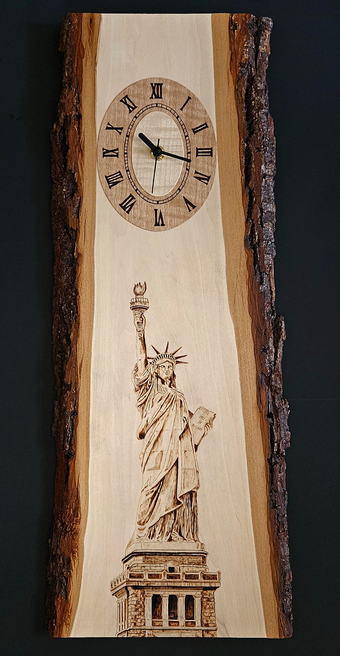 Pyrography, Wood Clock, Wood Burned Art, - Etsy