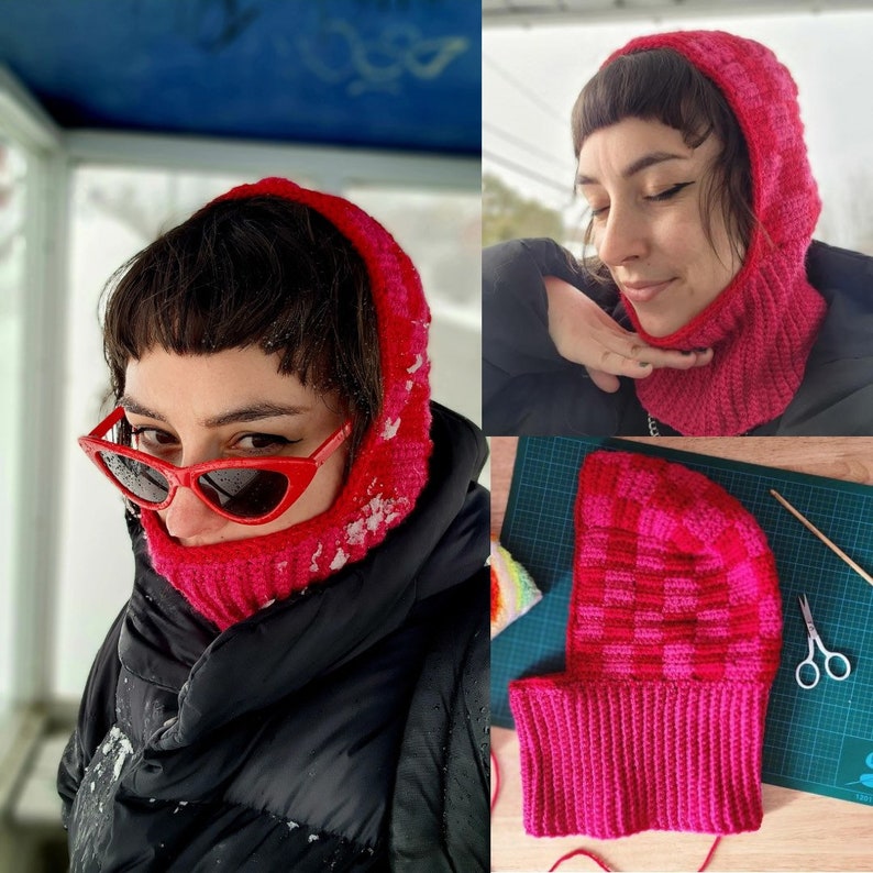 Checkerboard Balaclava Crochet Pattern | PDF PATTERN - Etsy