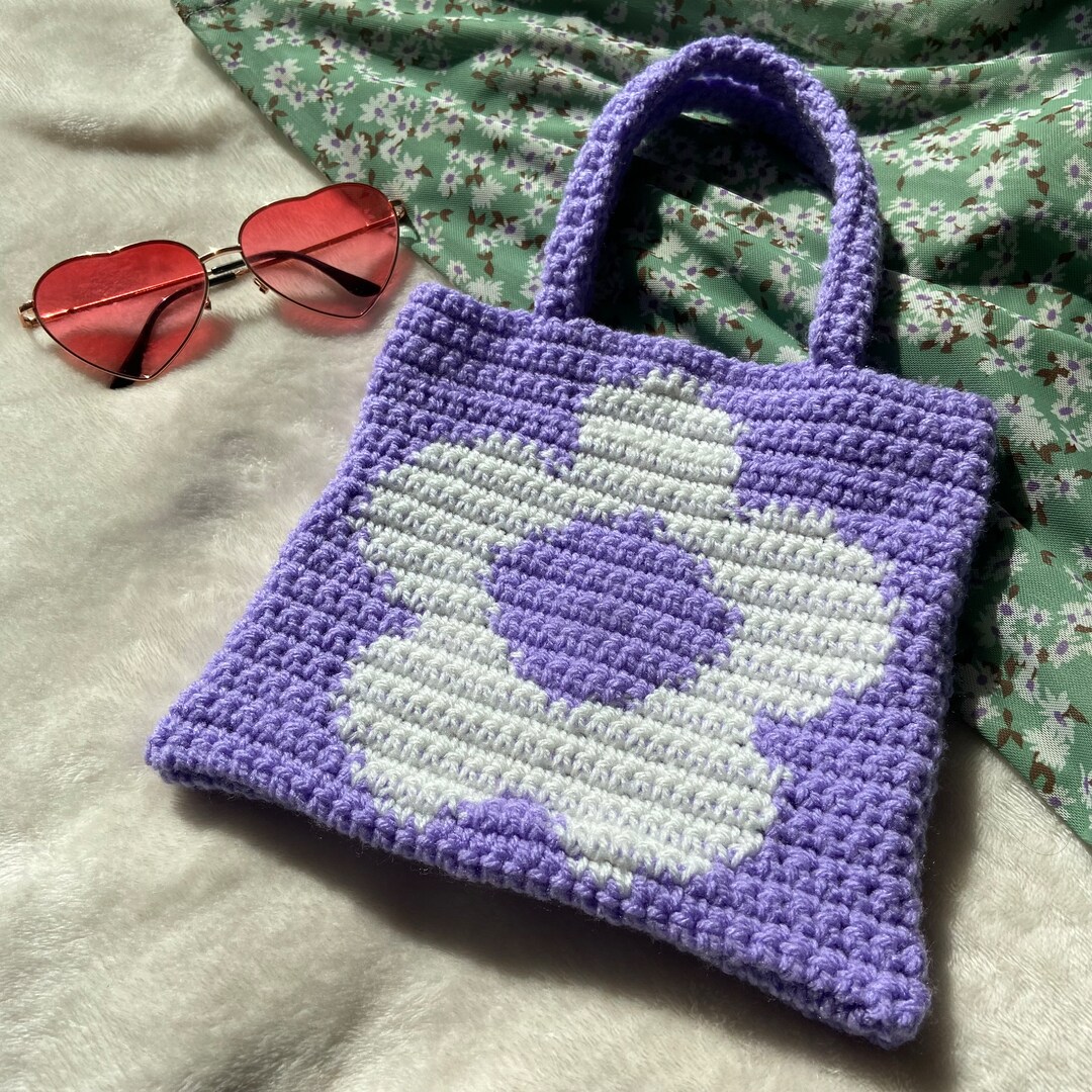 Bloom Bag | Crochet Hand Bag | Tote Bag | Mini Tote Bag - Etsy