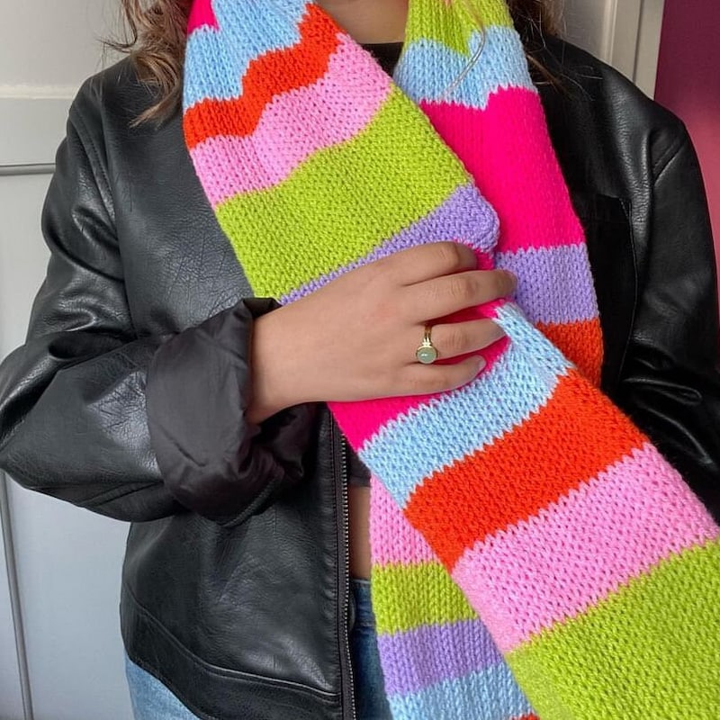 Knitted Scarf - Etsy