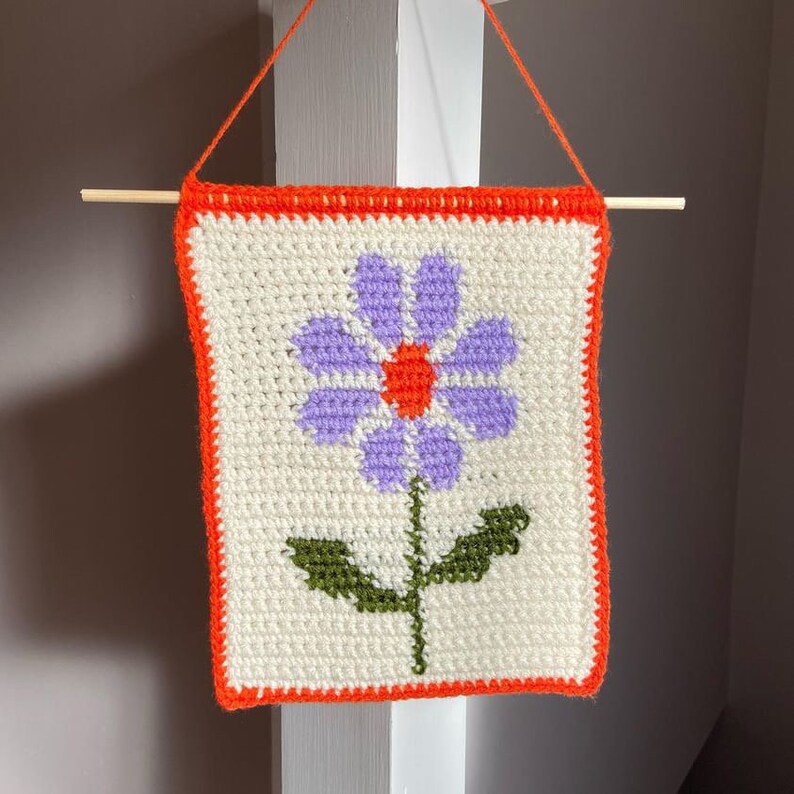 Flower Wall Hanging | Crochet Wall Hanging - Etsy
