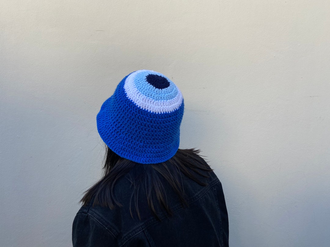 Evil Eye Bucket Hat | Crochet Bucket Hat - Etsy