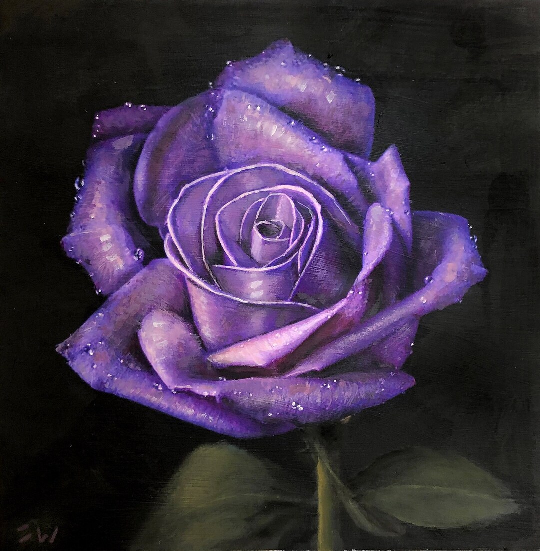 Violet Rose Original Artwork or Archival Print - Etsy
