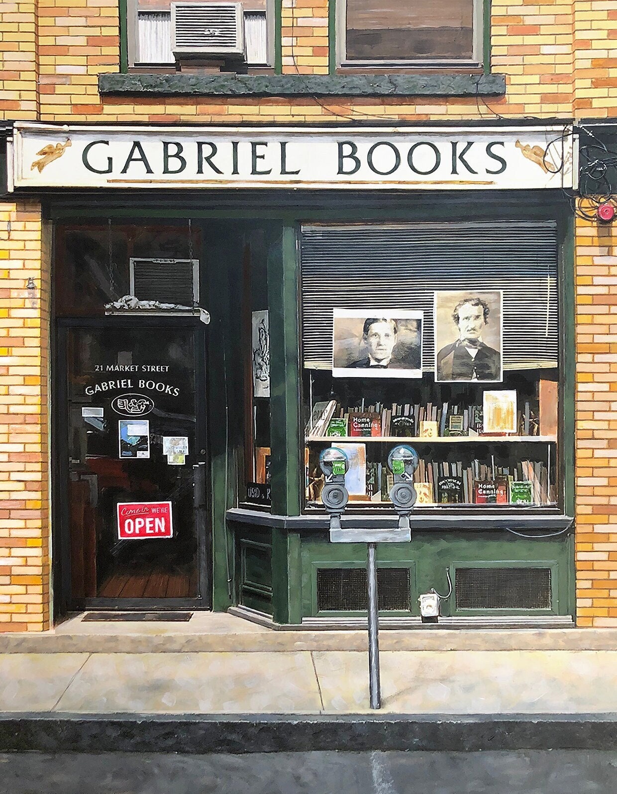 Gabriel Books - 15.5" X 20" - Original Artwork - Acrylic on ...