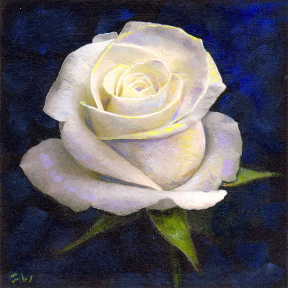 White Rose Original Artwork - Etsy