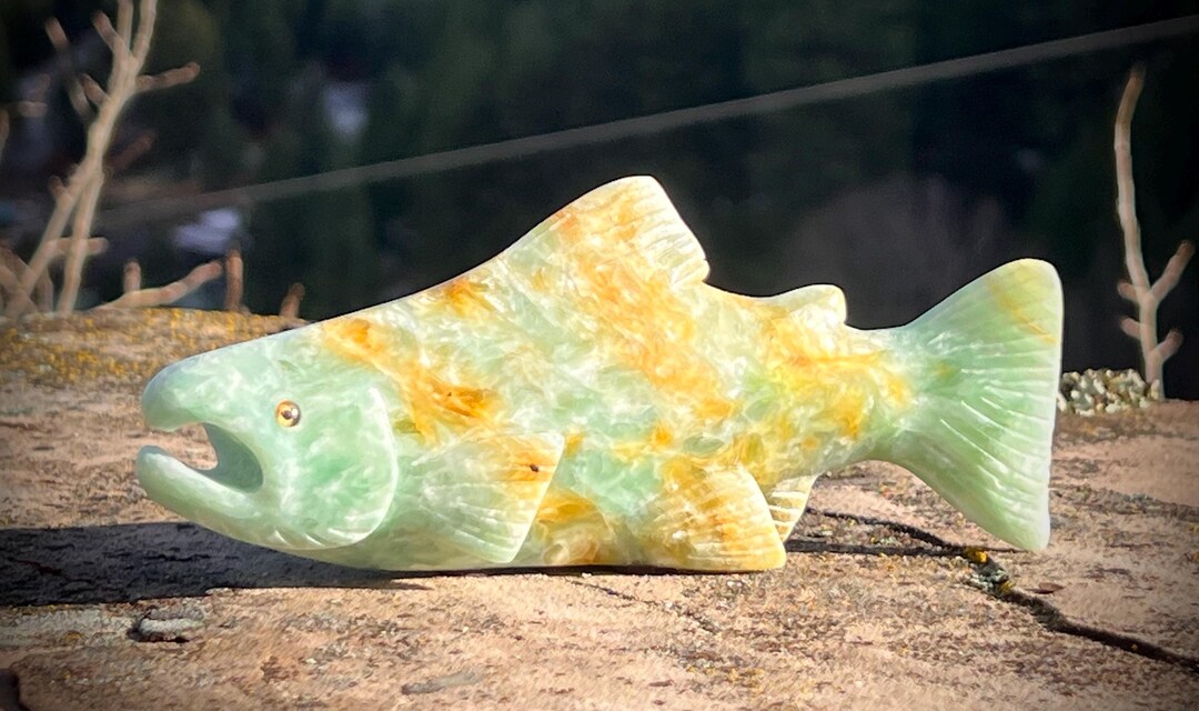 Soapstone Fish Sculpture 6, Signed Original by Wendy Hook, Ready to ...