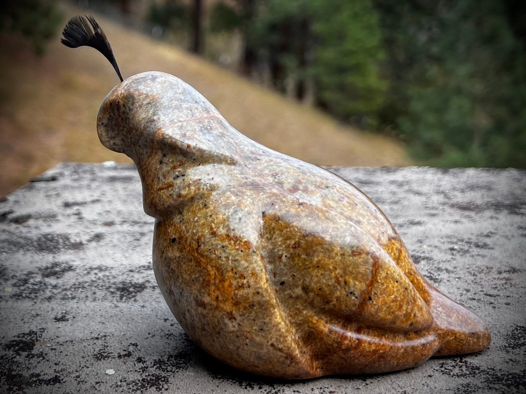 Soapstone Quail Sculpture 5 Signed Original by Wendy - Etsy