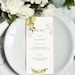 Lemon Floral Wedding Menu Template | Elegant Printable (canva Digital ...