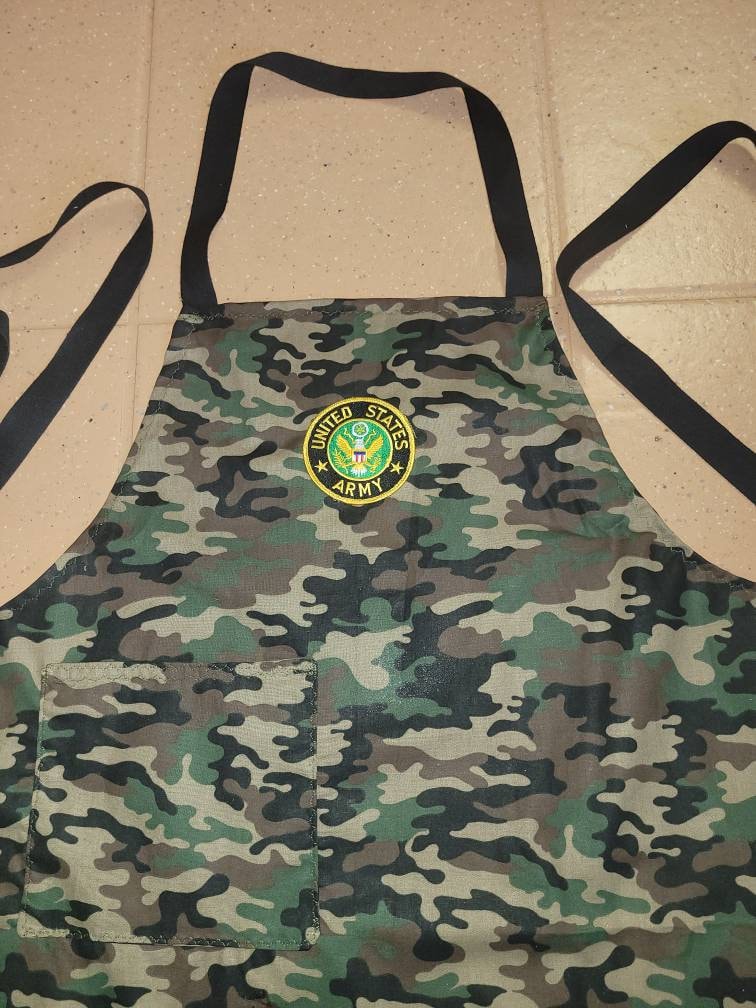 ARMY Apron, Military Apron. Handmade Adult Lined Grilling Bbq Apron ...