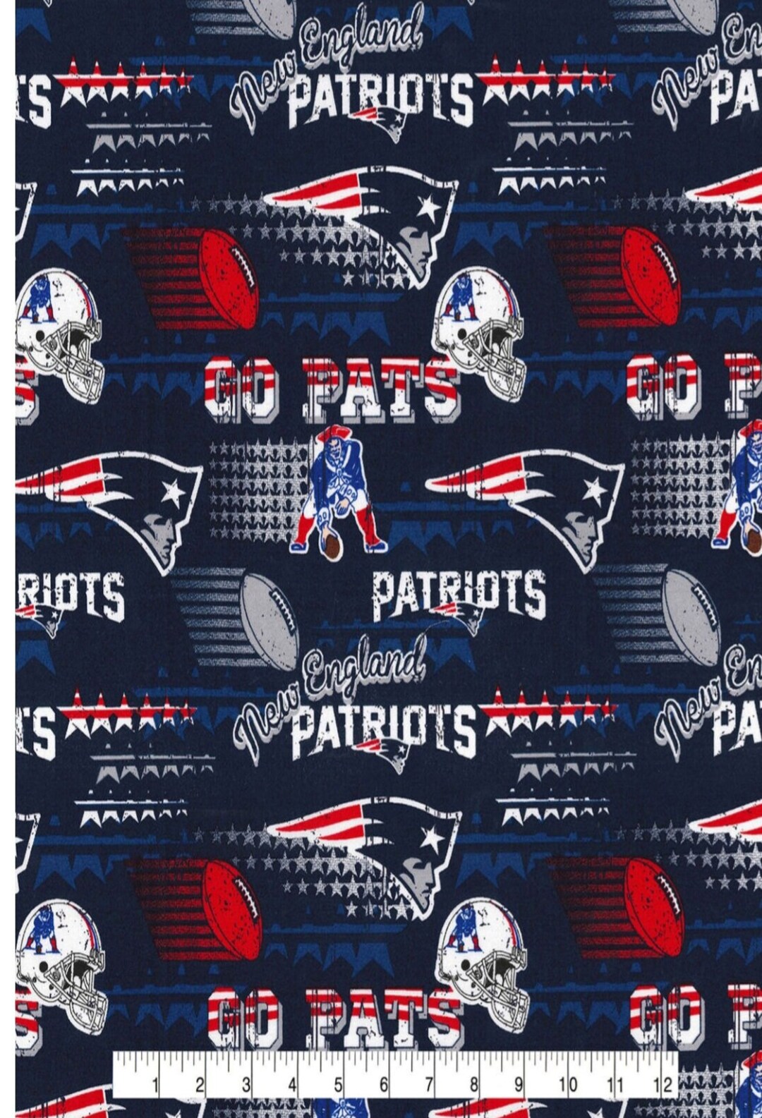 New England Patriots Fabric Yardage 44" Wide. Sold by the Yard ...