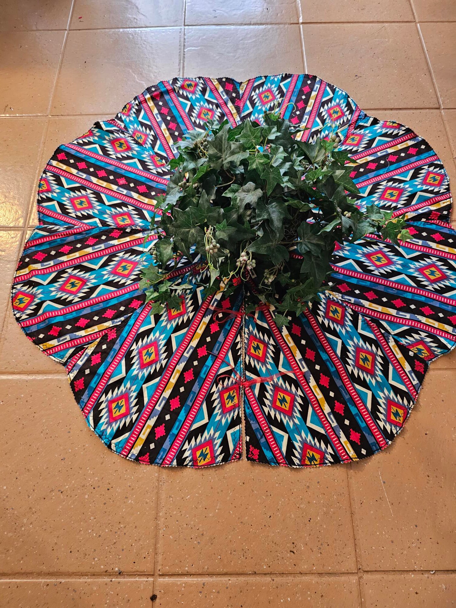 Native American Tribaltree Skirt and or Table Topper. Handmade, Ribbon ...