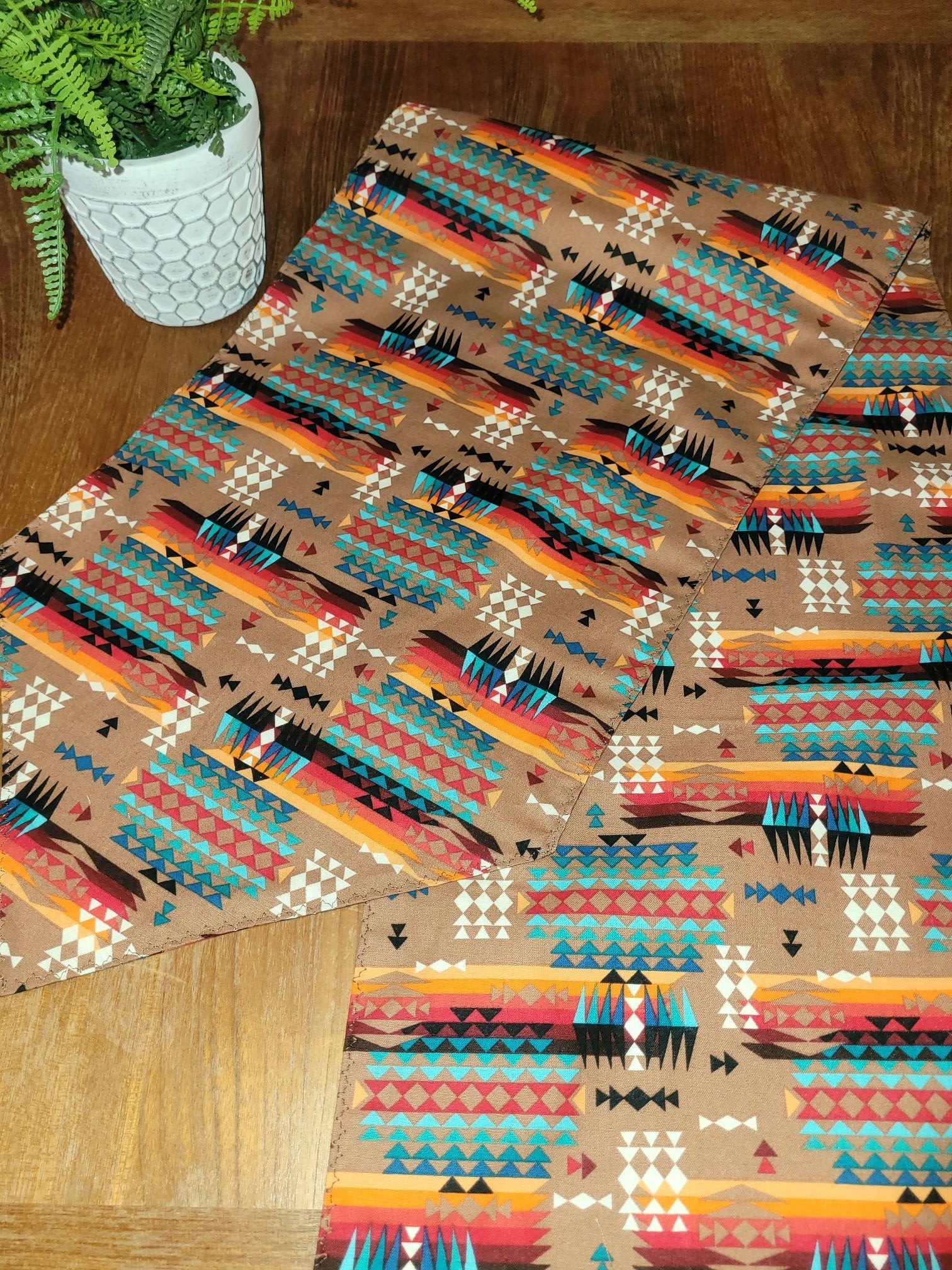 Native Design Table Runner Tribal Design Table Runner 12 X 60 Point to ...