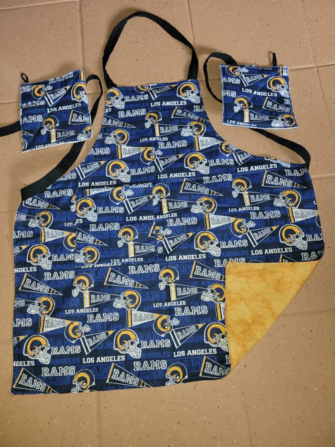 RAMS Apron. Handmade, Fully Lined With Coordinating Fabric. Pocket ...