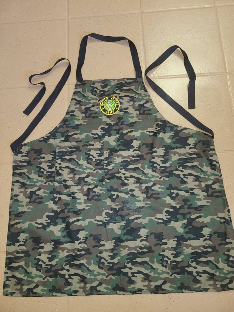 ARMY Apron, Military Apron. Handmade Adult Lined Grilling Bbq Apron ...