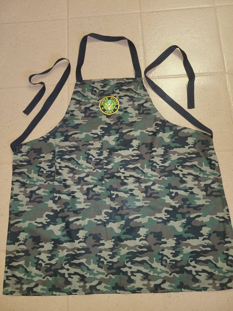 ARMY Apron, Military Apron. Handmade Adult Lined Grilling Bbq Apron ...