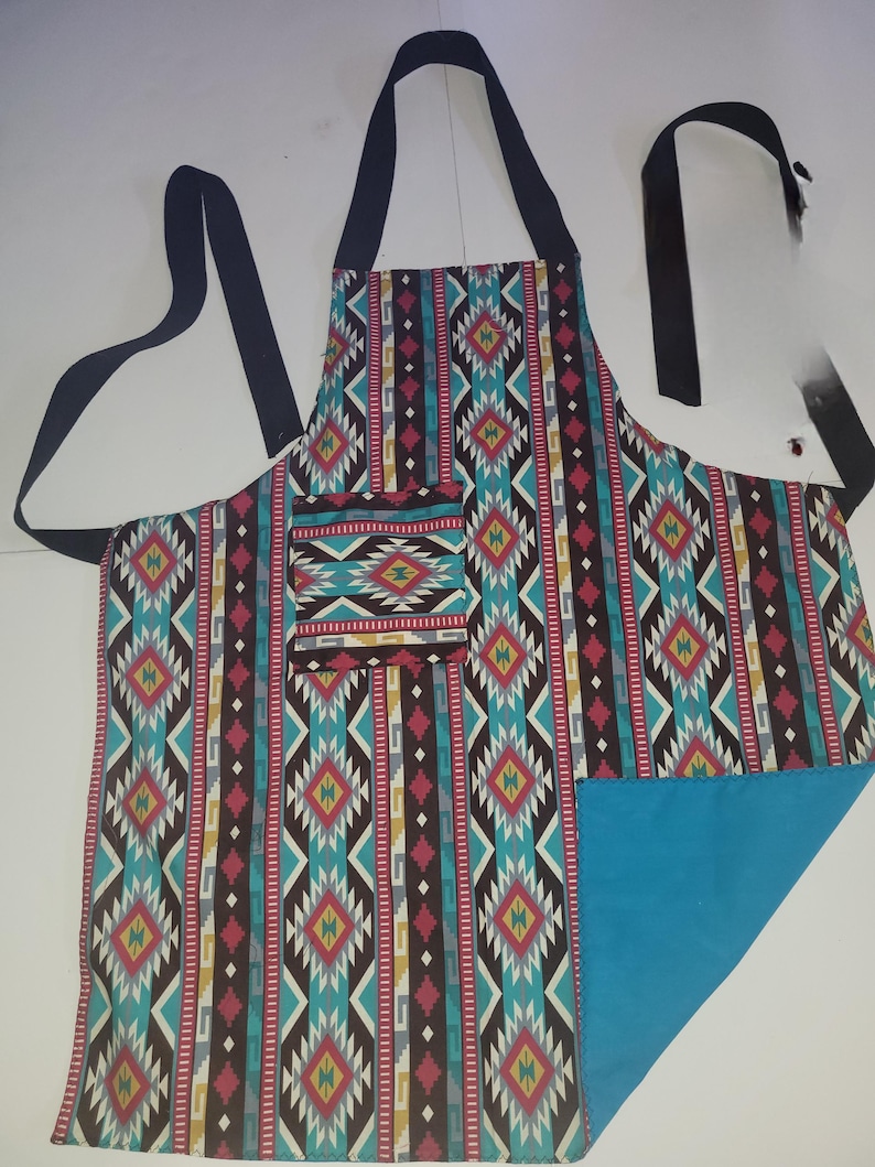 Native American Apron. Tribal Apron, Reversible, Premium Cotton. Pocket ...