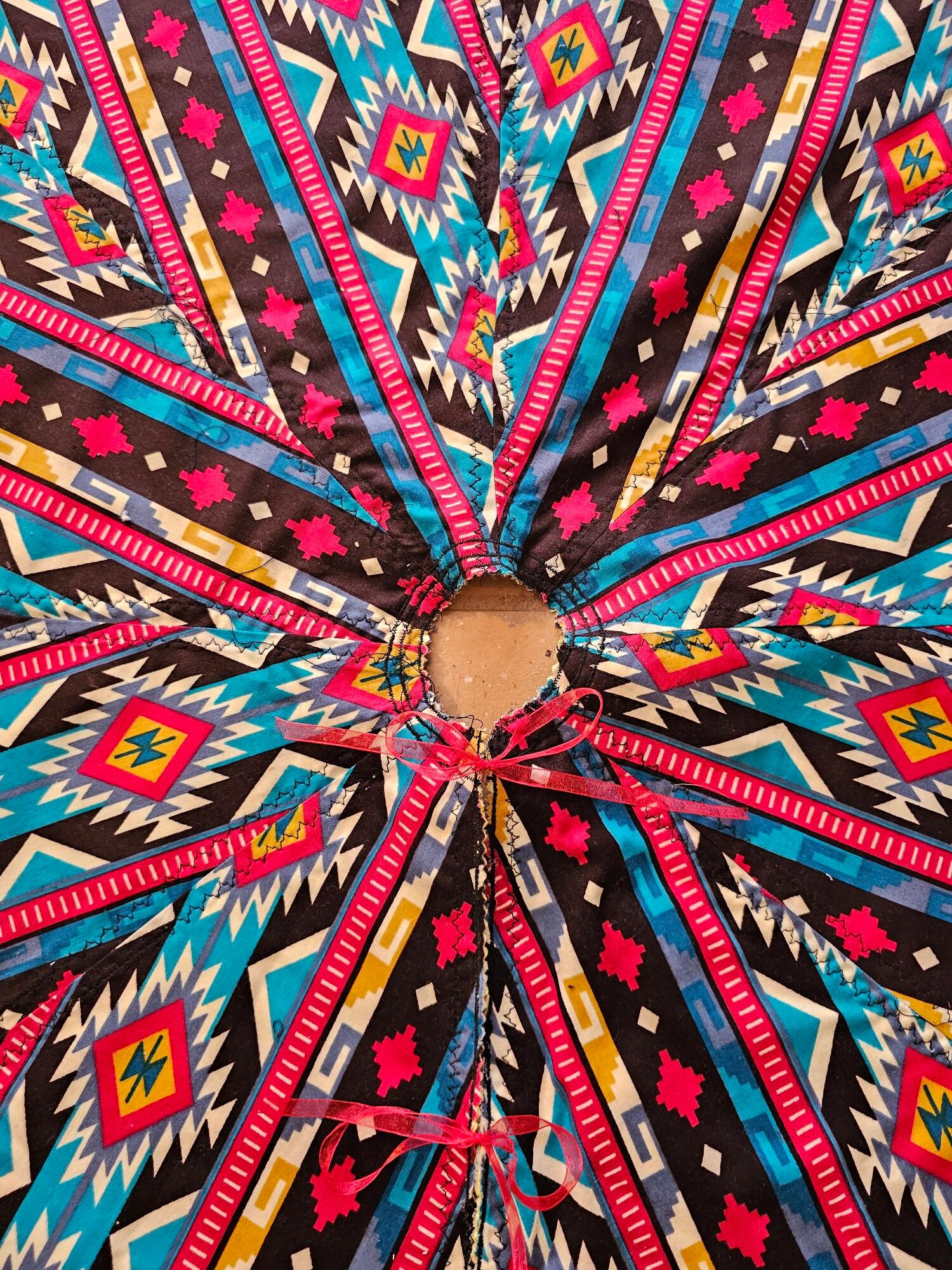 Native American Tribaltree Skirt and or Table Topper. Handmade, Ribbon ...