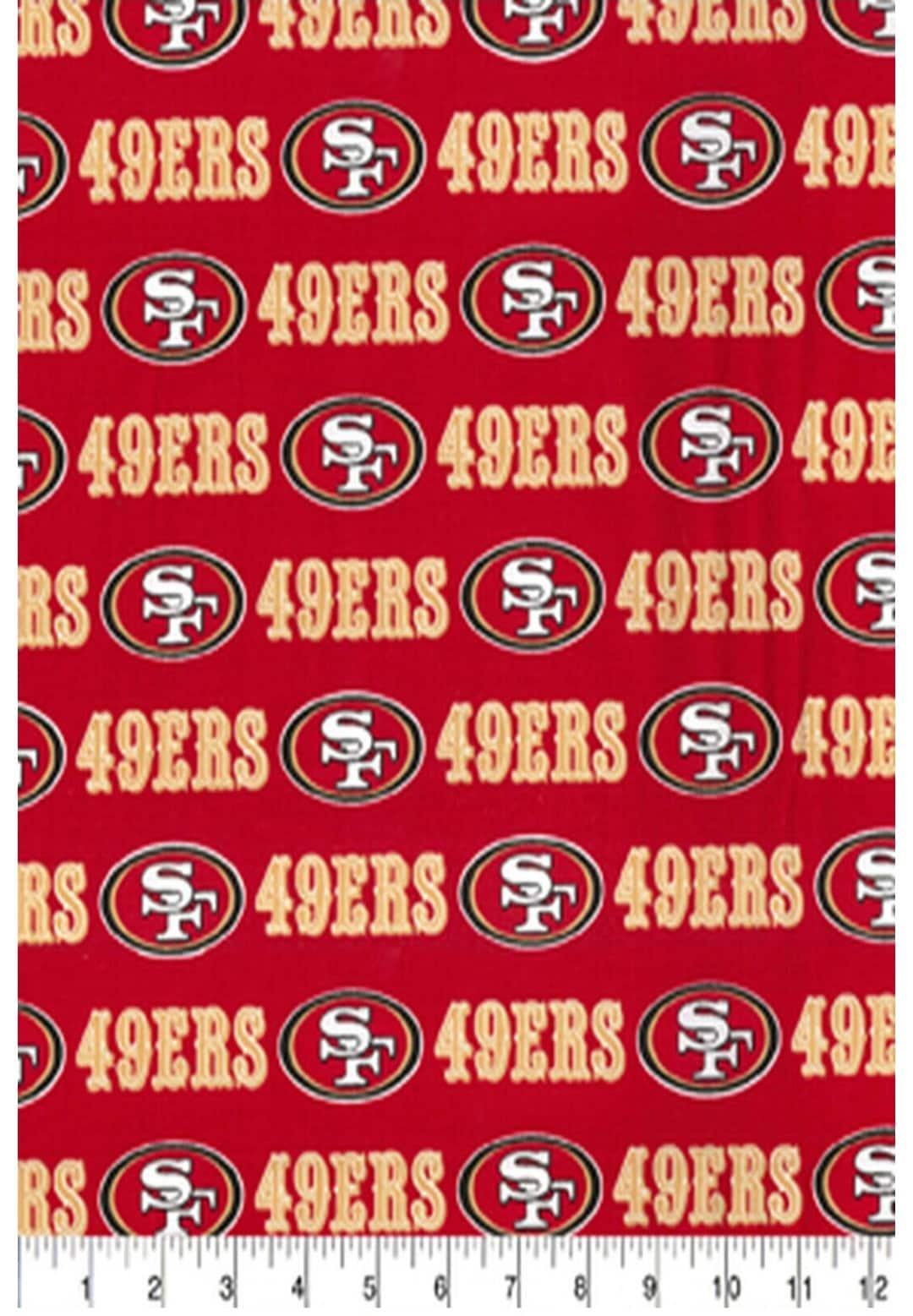 San Francisco 49ers Fabric 60" Wide. Sold by the Yard. Multiple Yards ...