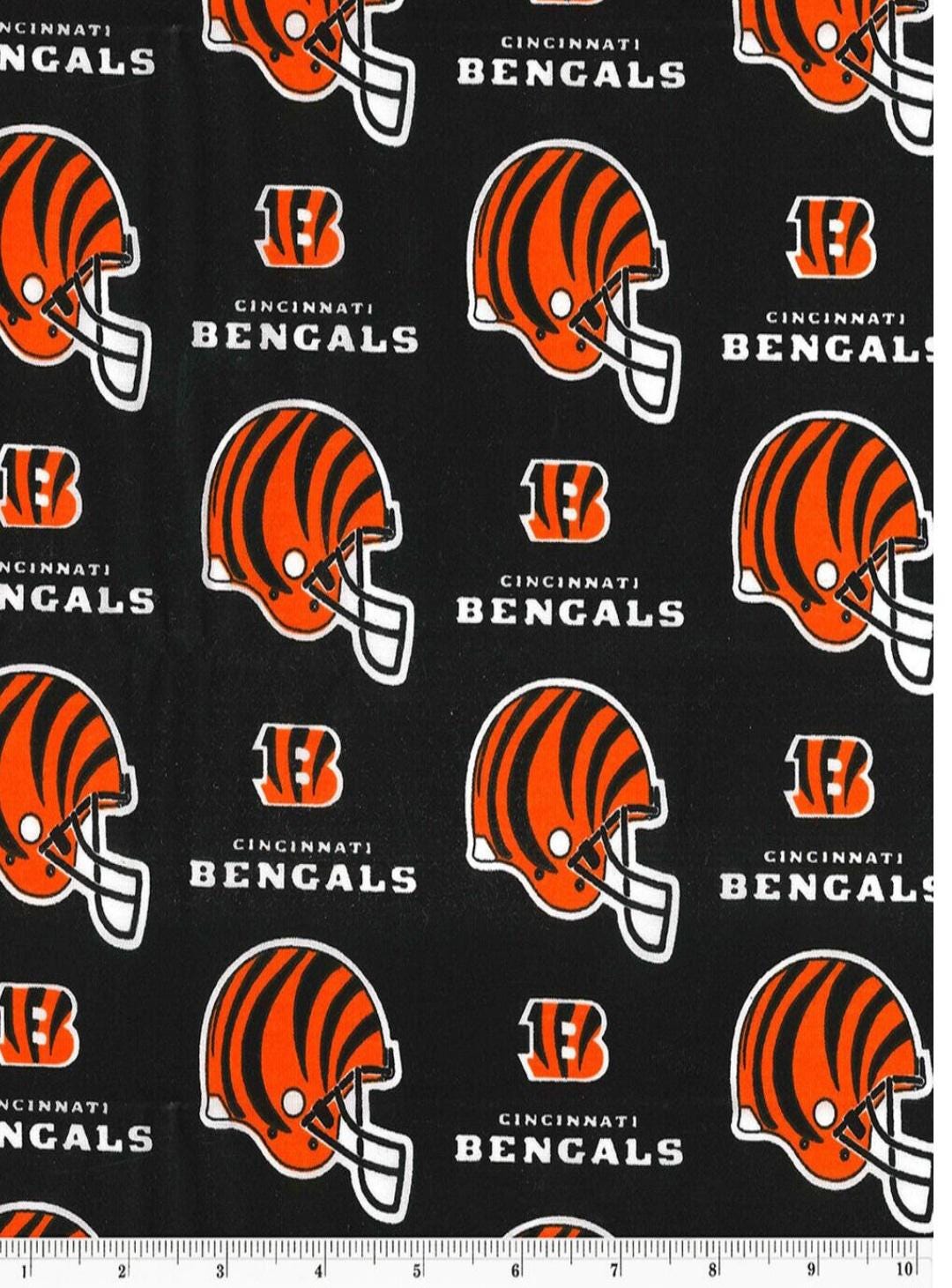 Bengals Fabric 44" Wide. Sold by the Yard. Multiple Yards Will Be in ...