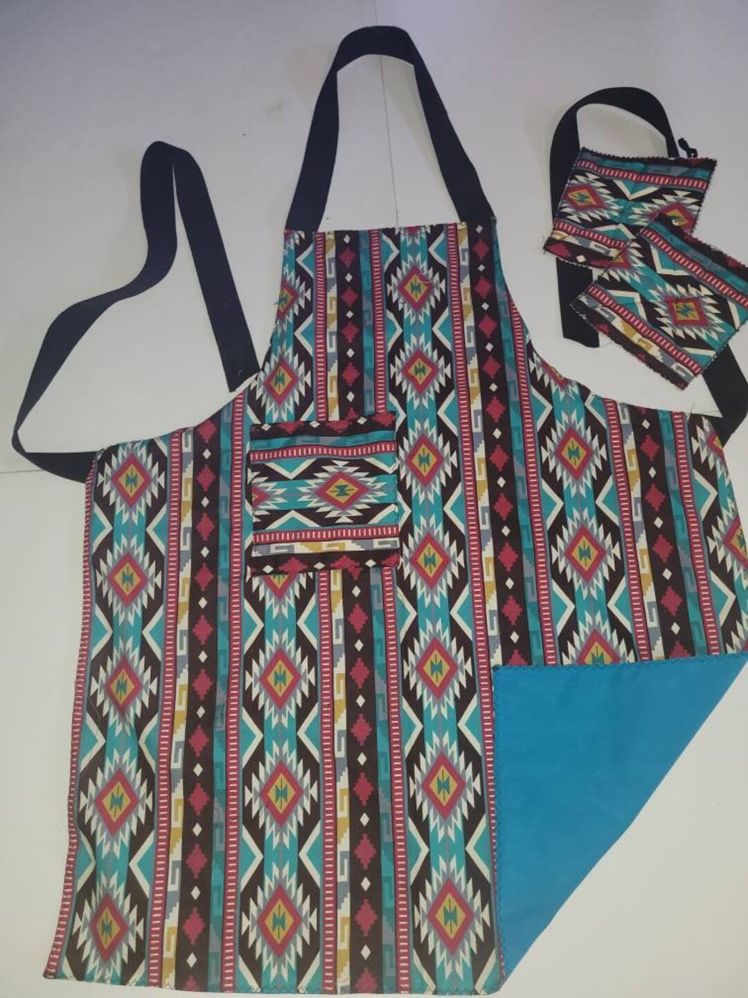 Native American Apron. Tribal Apron, Reversible, Premium Cotton. Pocket ...