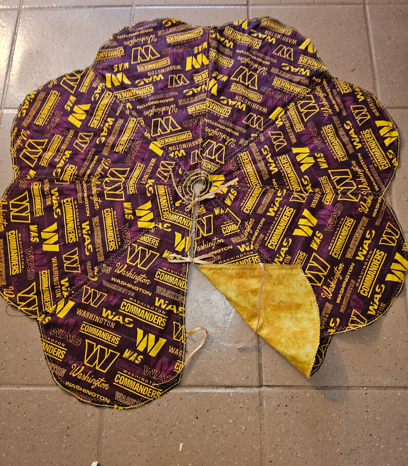 Washington Commanders Table Topper or Tree Skirt. Handmade, Quilted ...