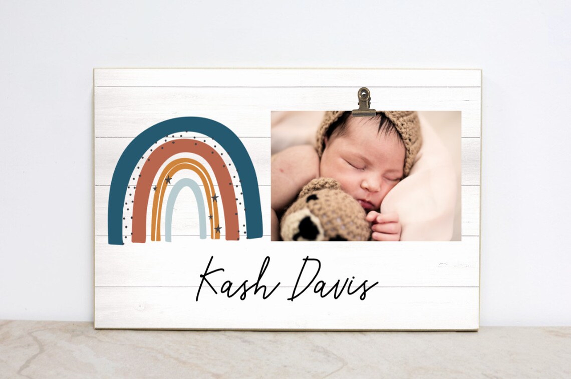 Boho Rainbow Nursery Picture Frame Rainbow Sign Nursery Wall - Etsy
