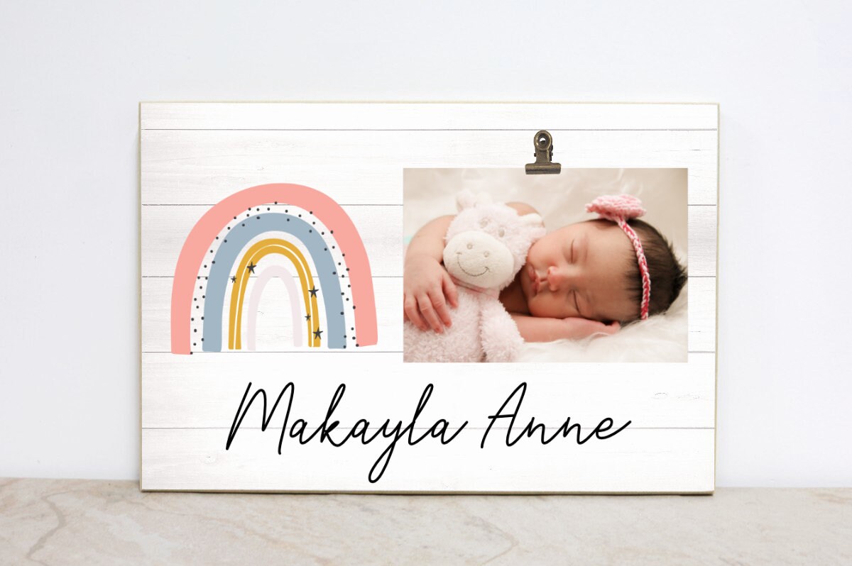 Boho Rainbow Nursery Picture Frame Rainbow Sign Nursery Wall - Etsy