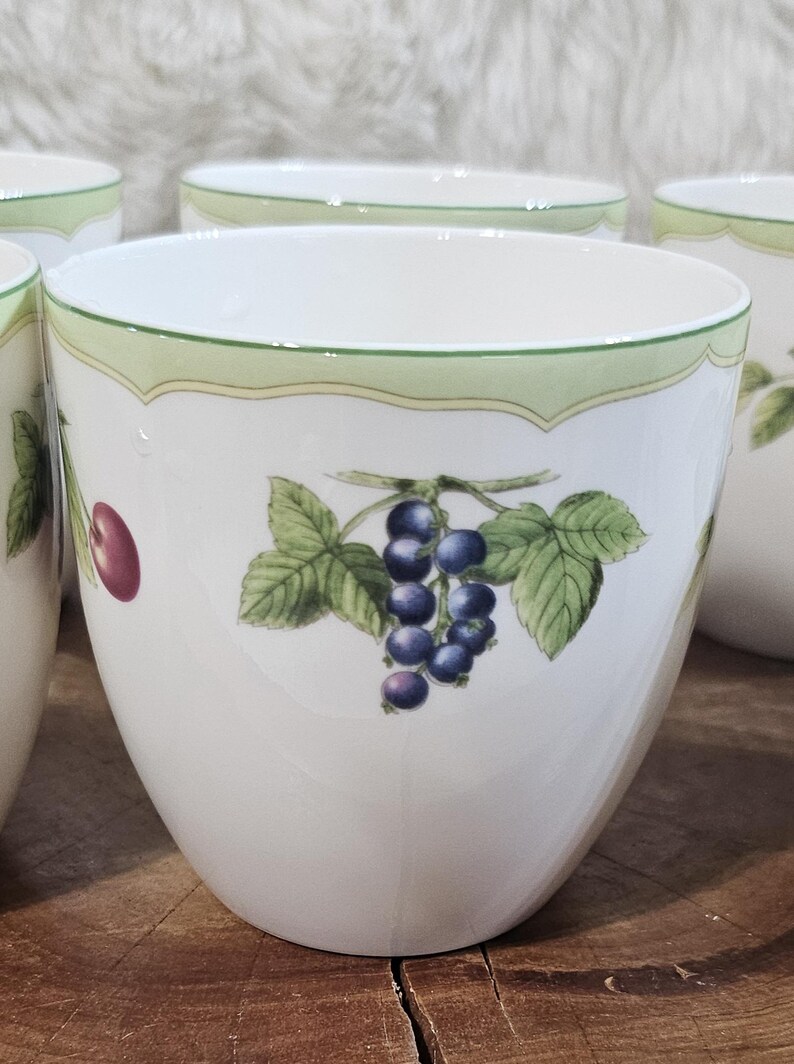 Mikasa Optima Fruit Collection – 6 Mug and Creamer Set – Cherries ...