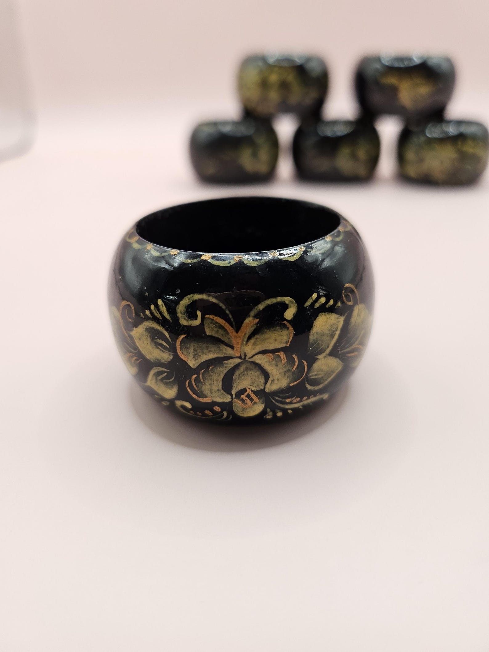 Vintage Russian Folk Art Style Napkin Rings Set of 6 - Etsy