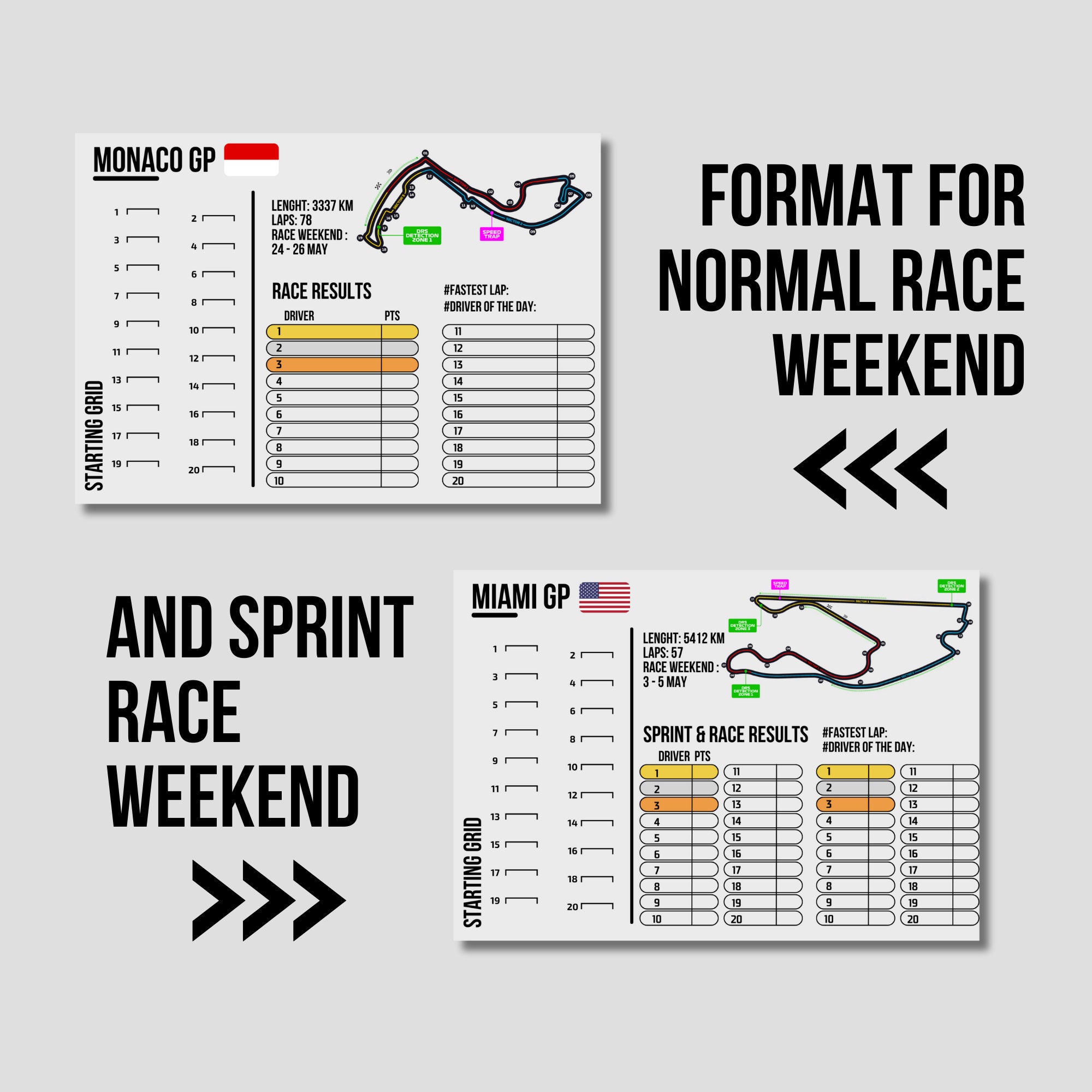 F1 Journal 2024 Season Planner / Printable / 24 Qualifiyng & Race ...