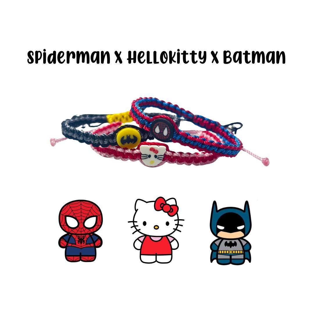 Spiderman, HK, Kitty Inspired, Batman, Batman Bracelets, Unique Gift ...
