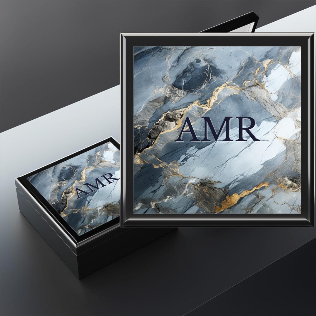 Custom Monogrammed Keepsake Box, Personalized Jewelry Box for Men ...