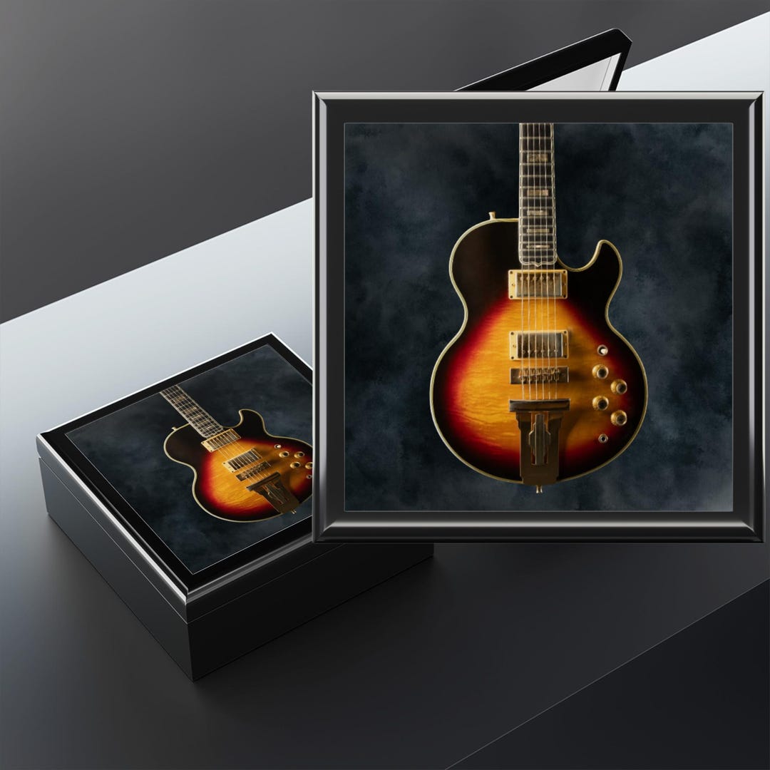 Electric Guitar Jewelry Box: Wooden Keepsake Box for Musicians - Etsy