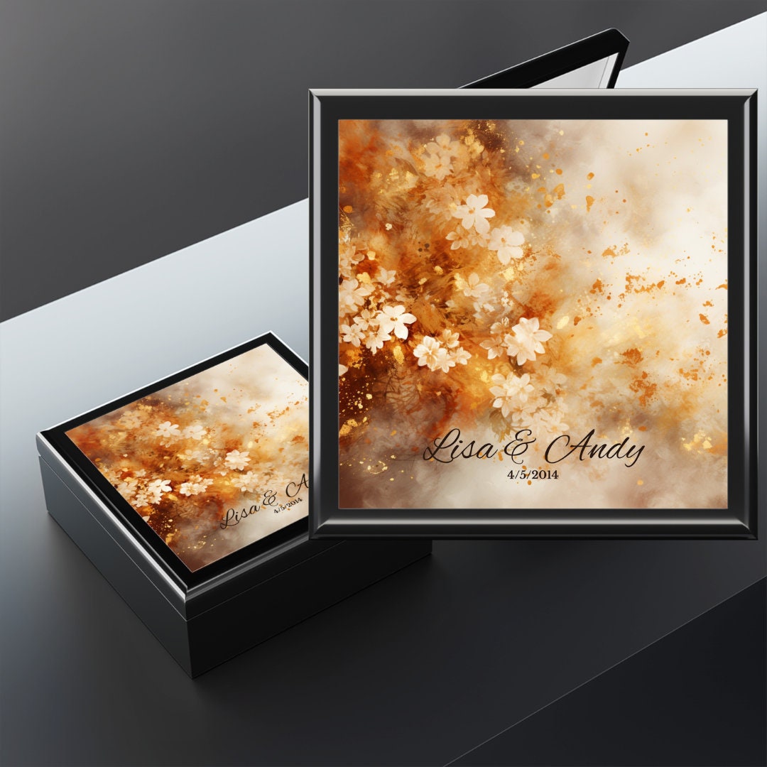 Personalized Anniversary Keepsake Box, Custom Wedding Anniversary Gift ...