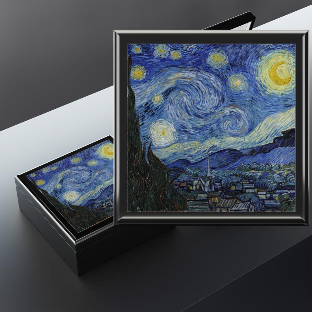 Van Gogh Starry Night Jewelry Box: Elegant Keepsake Storage - Etsy