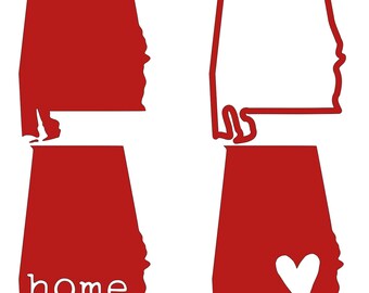 Alabama State Decal - Etsy