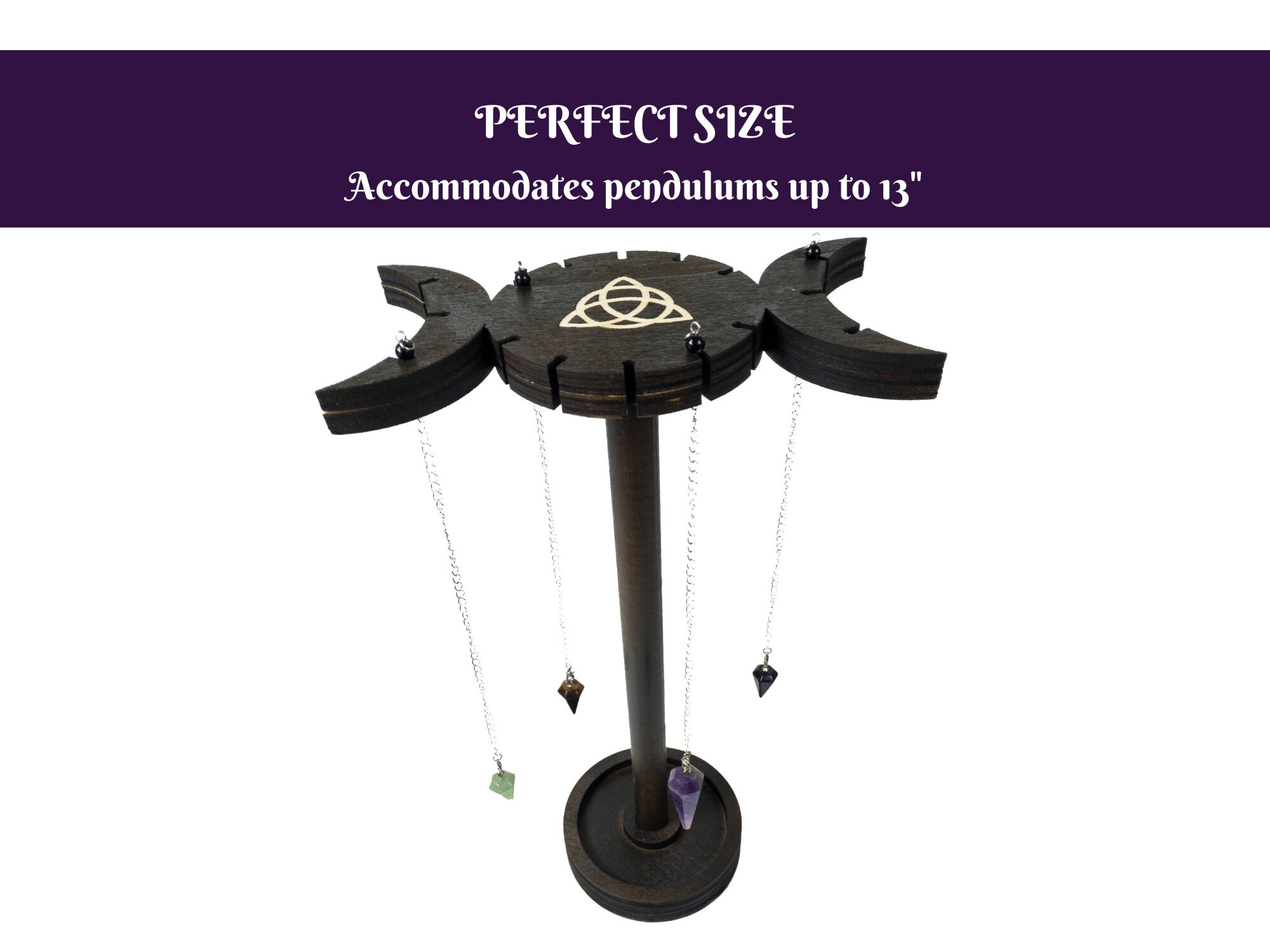 Trinqueta Wooden Pendulum Stand, Holder, Necklace Jewelry Rack ...