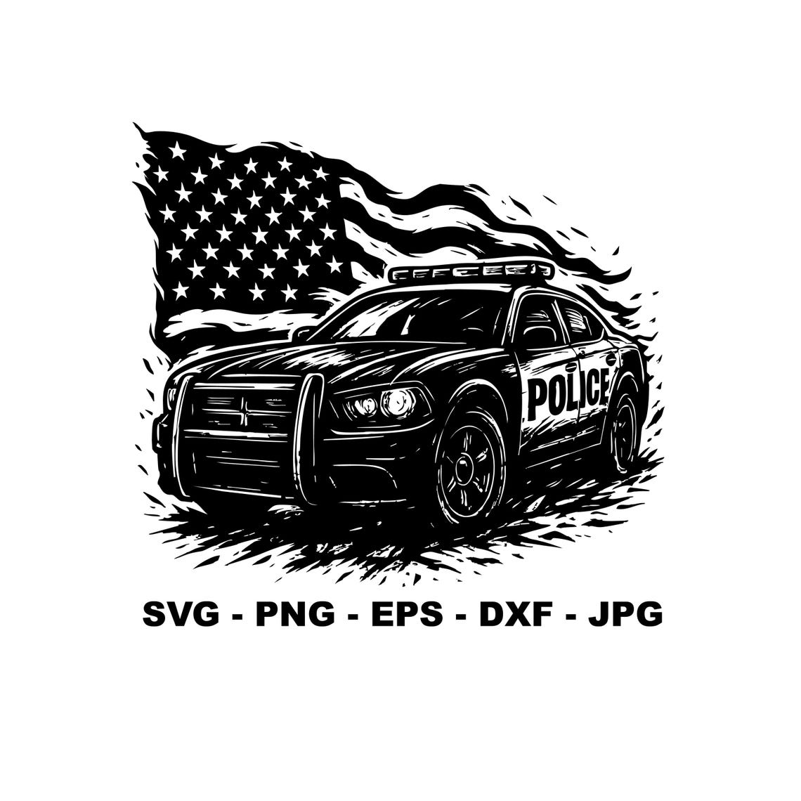 Police Car SVG, Policeman Svg, Police Dodge Svg, Police Svg, USA Flag ...