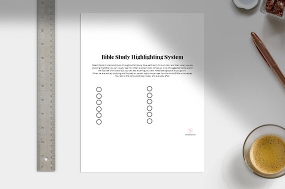 Bible Study Highlighting Guide - Etsy