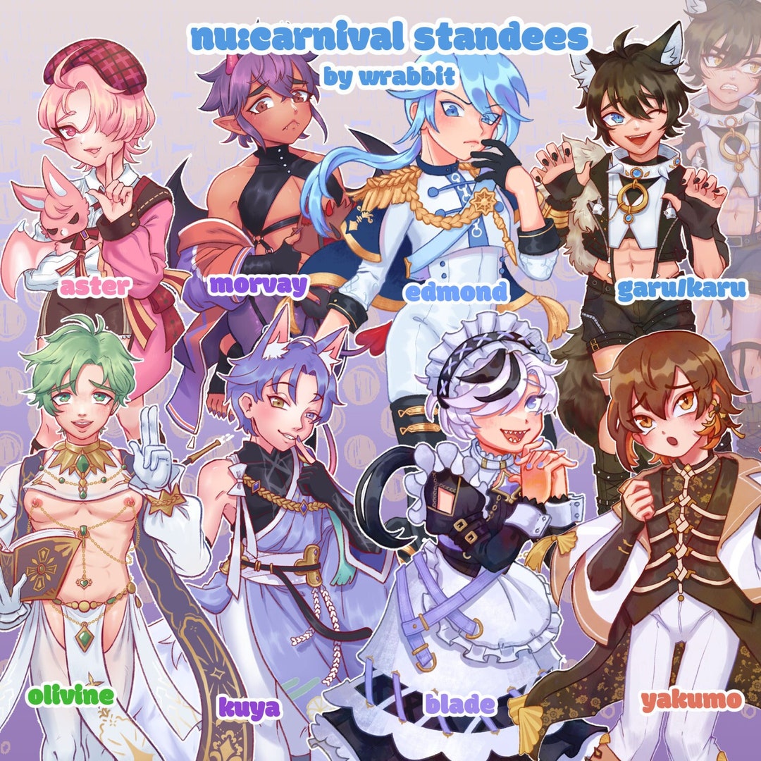 Nu Carnival Standee (aster, Morvay, Blade, Yakumo, Edmond, Kuya, Garu, Olivine) - Etsy