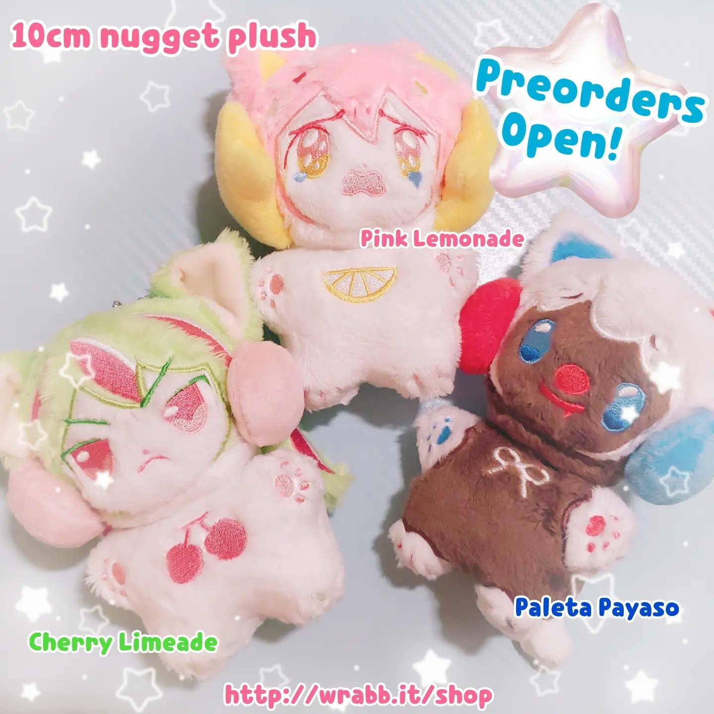 Original Character Nyacaron Furry Nui 10cm Plushie (pink Lemonade ...
