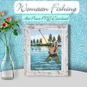 Nude Woman Fishing - Etsy