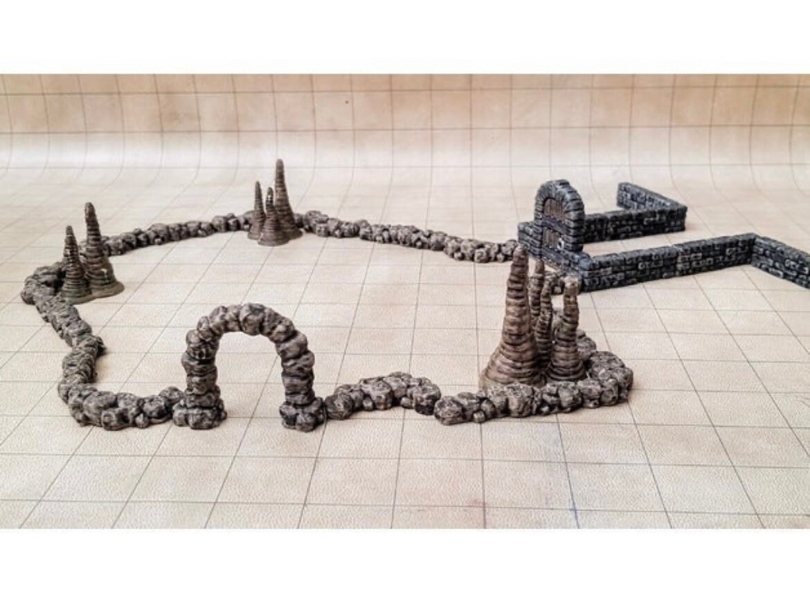 Dnd Wall Dungeon and Dragons 28mm Terrain D&D Terrain | Etsy